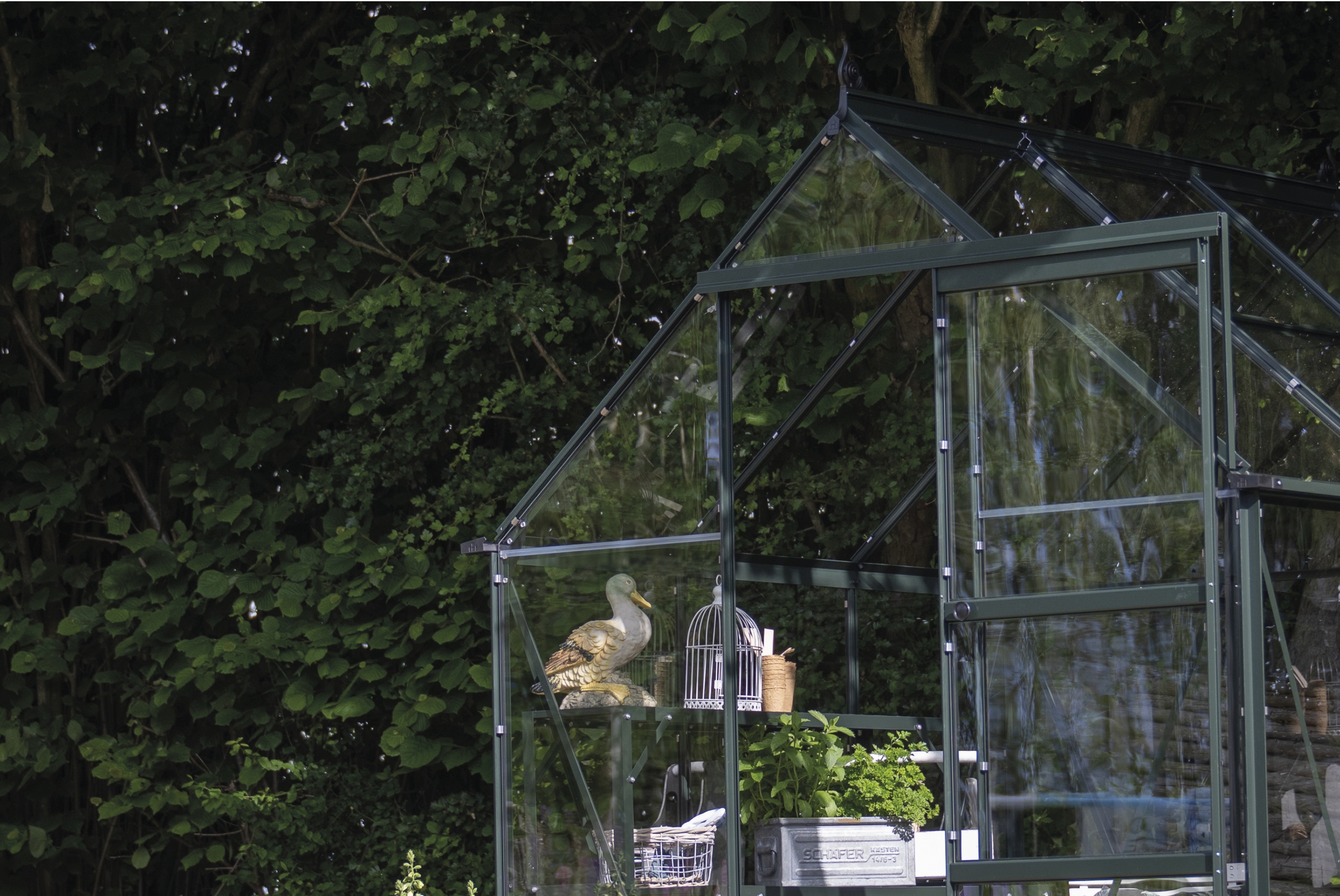 Halls ICON 6 6x8 Greenhouse 3mm Toughened Glass - Green HR01094 - Steam ...