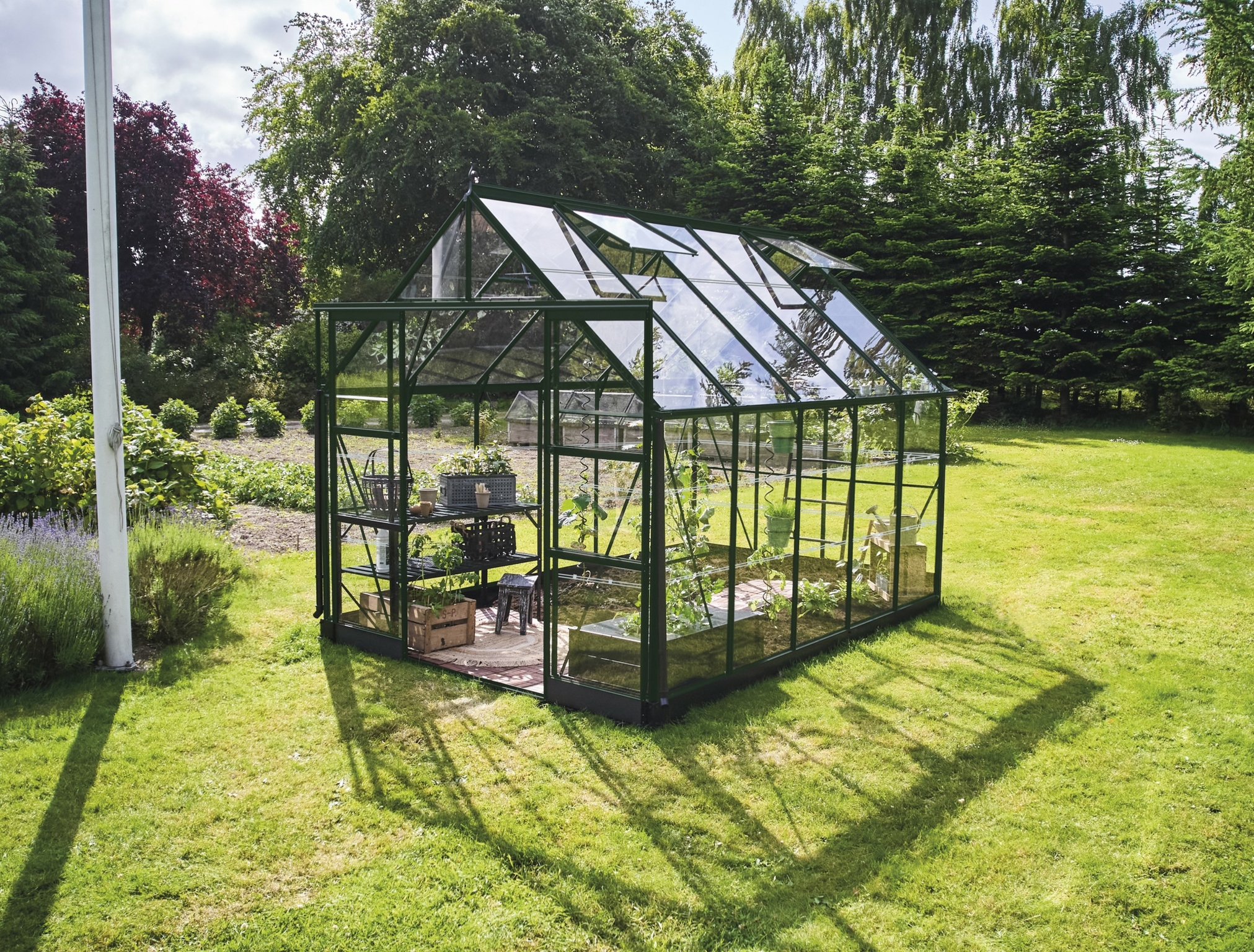 Halls ICON 8 8x10 Greenhouse 3mm Toughened Glass - Green HR01294 ...